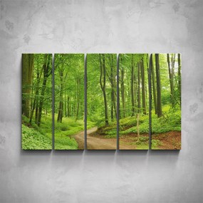 5-dílný obraz - Cesta lesem - PopyDesign