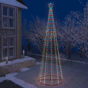 51293 vidaXL Vánoční stromek kužel 752 barevných LED diod 160 x 500 cm