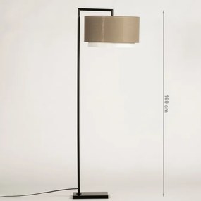 Stojací designová lampa Pallas Soffito Taupe and Black