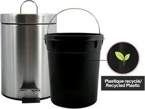 MSV pedálový odpadkový koš 5 L kartáčovaná nerez ocel