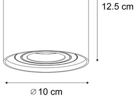 Moderní přisazený reflektor béžový GU10 50mm otočný a naklápěcí - Rondoo Up