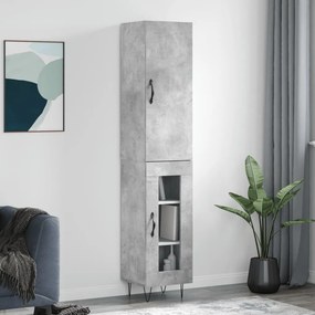 Skříň highboard betonově šedá 34,5x34x180 cm kompozitní dřevo 3199077