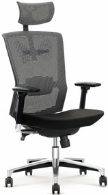 Moderní kancelářská Nastavitelná židle Černo - šedá KAIA