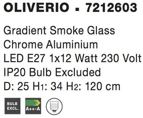 Nova Luce Závěsné svítidlo OLIVERIO, 25cm, E27 1x12W