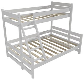 Vomaks Patrová postel s rozšířeným spodním lůžkem PPS 004 Rozměr: 90/140 x 200 cm, Barva: surové dřevo