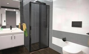 NICOL COMBI Black 90x90 grape Sprchový kout s posuvnými dveřmi