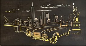 Li-Go "New York" světelný obraz 230V 110x60 cm provedení povrchu: dub světlý