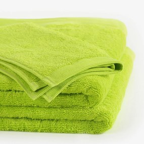 Goldea modalový ručník/osuška s přírodním vláknem - zelený 50 x 100 cm