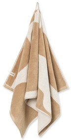 ferm LIVING Bavlněný ručník Ebb Sand 100 x 50 cm, béžová barva, textil