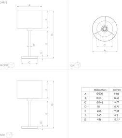 Eglo 39975 - Stolní lampa CASUARITA 1xE27/40W/230V modrá/zlatá