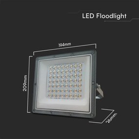 LED Reflektor LED/50W/230V IP65 3000/4000/6500K šedá