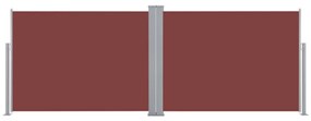 Zatahovací boční markýza / zástěna hnědá 100 x 1000 cm,  48475