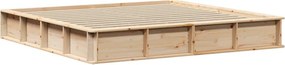 Rám postele Hnědá 200 x 200 cm Masivní borové dřevo 3385703