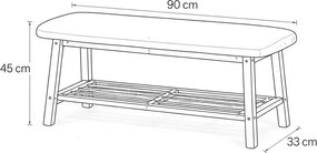 Botník Lacaze, přírodní dřevo / šedá