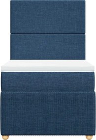 Box spring postel s matrací modrá 80x200 cm textil 3291882