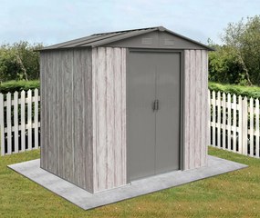 Zahradní domek BestBerg ZDB-2SD / 2,5 m² / 194 x 131 x 184 cm / dekor bílé dřevo/šedá