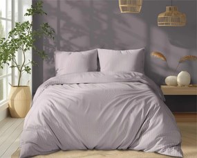 Detexpol Damaškové povlečení 180x200 pudrově růžové jednobarevné pruhy 1 cm Pure