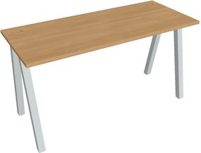 Kancelářský pracovní stůl Hobis UEA 1400, bílá RAL 9016, deskaakát