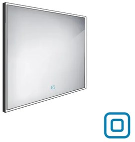 Nimco Černé LED zrcadlo 800x700 s dotykovým senzorem ZPC 13003V-90