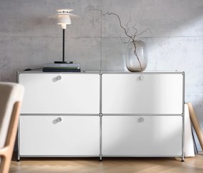Tchibo - Odkládací skříňka »Cn3« se 4 výklopnými dvířky - barva: bílá