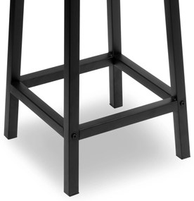 ViaDomo Via Domo - Barová židle Arnika - černá/přírodní - 32x65x32 cm