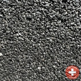 Báča Beton Kamenný koberec na stěnu Nero Ebano Frakce: Hrubá (4 – 8 mm), vydatnost setu 2,6 m², Doporučené použití v: exteriéru - polyuretanové pojivo