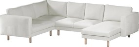 Potah na pohovku IKEA Norsborg rohová, 5-místná se šezlongem barva krémová látka pletený vzor