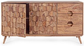 BIZZOTTO hnědá komoda KANT se 2 dvířky a 3 zásuvkami 77x145 cm 0746519