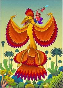 Dávid Soboň | Phoenix Rám: Bílý, Velikost: 100 x 70 cm
