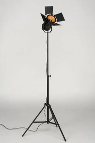 Stojací designová industriální lampa Cinema Logic Black