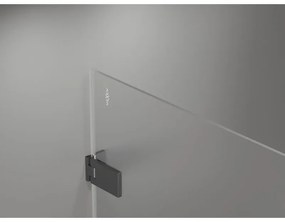 Mexen, Mexen Lunar-F pravé sklápěcí sprchové dveře 80 cm, transparentní, pistolově šedé kartáčované - 836-080-000-66-00-P