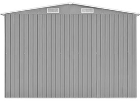 vidaXL Zahradní domek šedý 257 x 779 x 181 cm pozinkovaná ocel