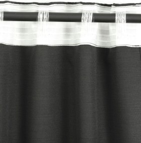 Hotový závěs BASIC s řasící páskou 140x300 cm grafitově zelený 1 ks.