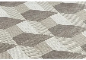 koberec FLAT 48624/686 SISAL 3d kostka velikost 200x290 cm | krásné koberce cz