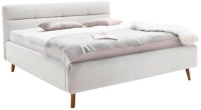OnaDnes -20% Světle šedá dvoulůžková postel Meise Möbel Lotte 160 x 200 cm s úložným prostorem