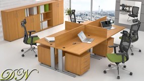 Sestava kancelářského nábytku Komfort 4.6, buk ZEP 4.6 11