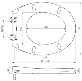 Sapho, ADINA WC sedátko, Soft Close, bílá, 1703-322