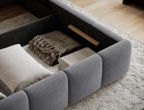 Postel Edvige + Dřevěný rám + plynový výtah + kontejner 140x200