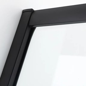 BPS-koupelny Asymetrický sprchový kout MAJA BL R 115x85 cm pravý, černá/transparent v setu s hlubokou sprchovou vaničkou