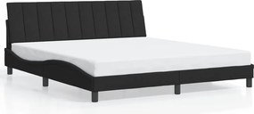 Rám postele s LED osvětlením bez matrace Hanko černý 180 x 200 cm samet 3213795