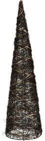 Vánoční LED kužel Browee tmavě hnědá, 20 LED, 40 x 12 cm