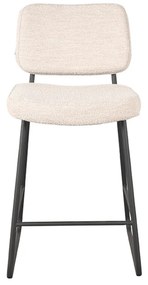 LABEL51 Barová židle NOAH bílé bouclé 94cm IH-50.148