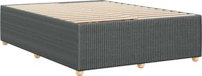 Rám postele bez matrace tmavě šedý 160 x 200 cm textil 3284950