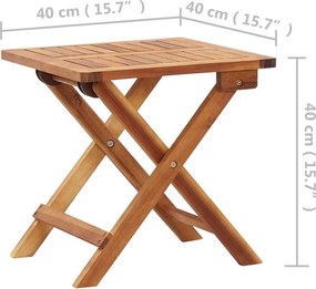 vidaXL Skládací zahradní konferenční stolek 40x40x40 cm masivní akácie [46005]