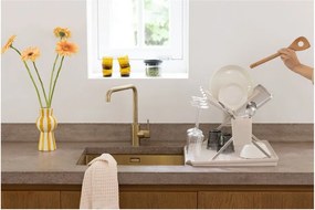 Béžový kovový dvoupatrový odkapávač 42x51 cm – Brabantia