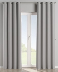 Závěs na kroužcích barva šedá látka pletený vzor, zatemňovací
