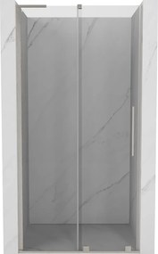 Mexen Velar L, posuvné sprchové dveře do otvoru 90 cm, 8mm čiré sklo, broušená ocel, 871-090-003-01-97