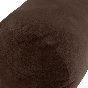 SCANquilt polštářek - válec VELVET hnědá 15 x 40 cm