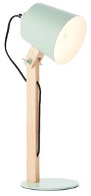 Brilliant 92716/04 Stolní lampa SWIVEL zelená + dřevo
