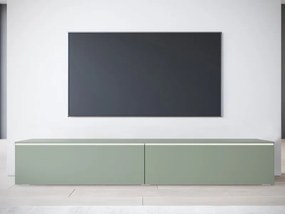 TV stolek Dlone 180, Barva: mlhavě zelená, Osvětlení: osvětlení LED - bílé